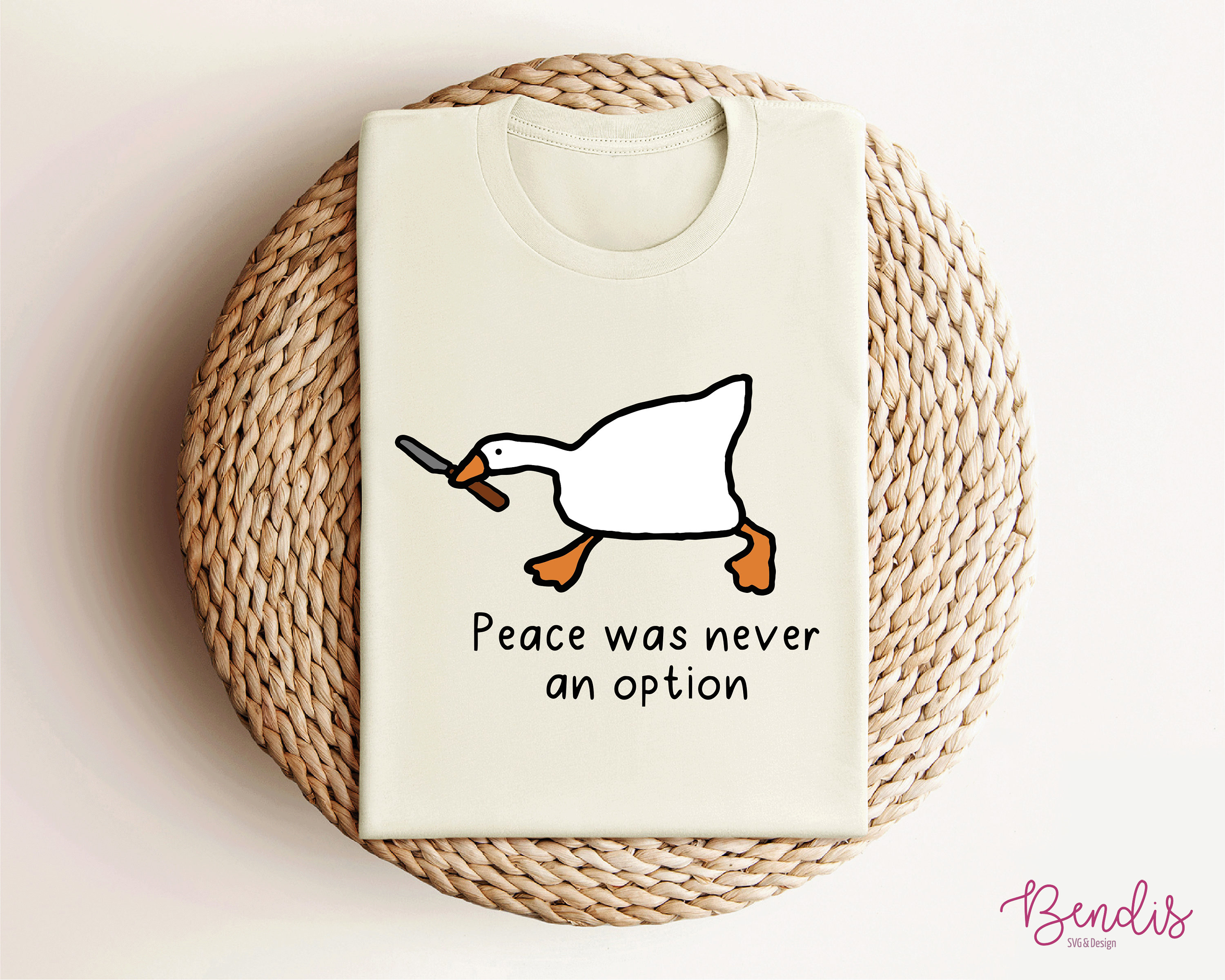 Peace Was Never an Option Svg, Goose Svg, Angry Goose Svg, Funny Goose ...