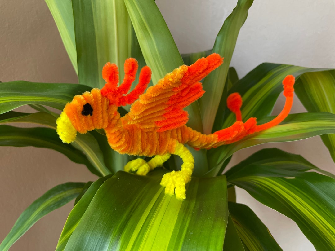 Phoenix Bird Orange Posable Pipe Cleaner - Etsy