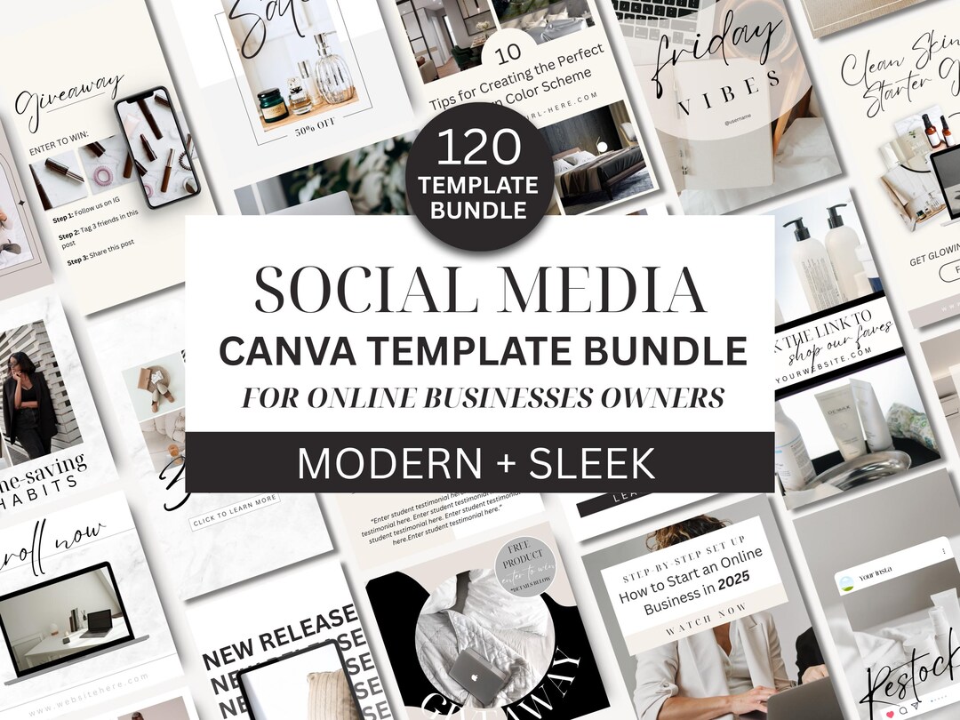 120 Modern and Sleek Instagram Posts, Social Media Stories, and ...