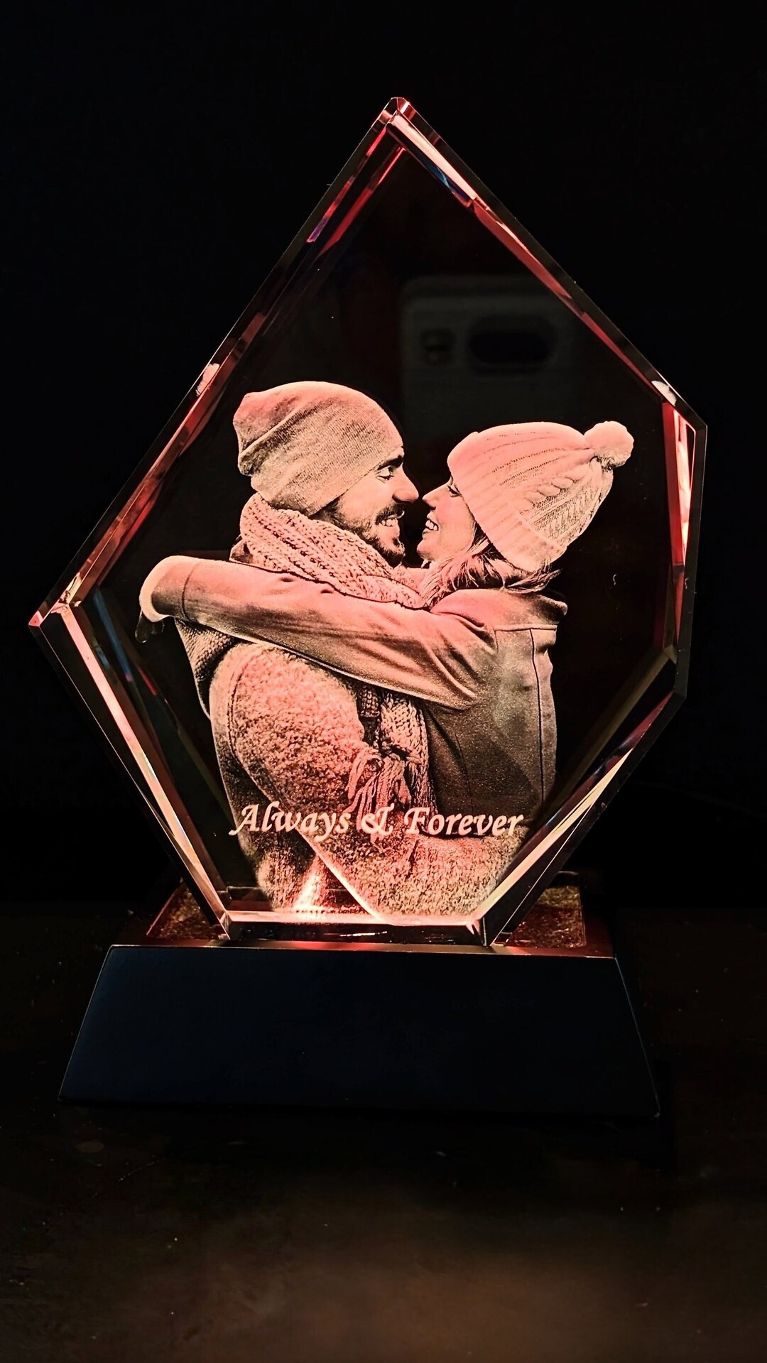 3D Crystal Photo Iceberg Personalized Custom Valentine's Day Gift ...