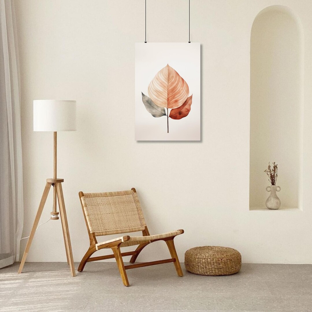 Autumn Leaf Poster, Printable Wall Art, Digital Art, Wall Art, Digital ...