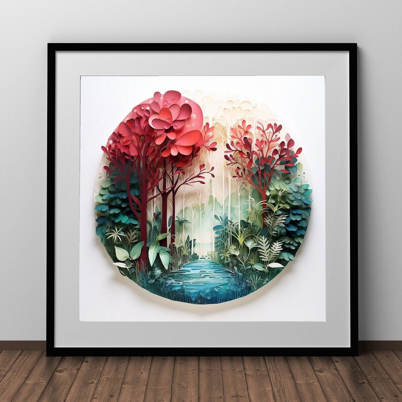 Forest, Wall Art, Digital Printing, Print, Nature, Scenery, Home Decor ...