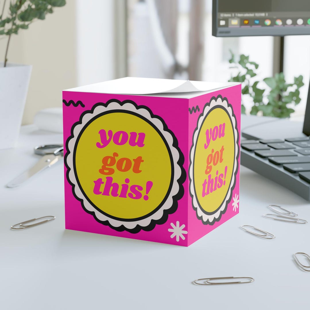 Note Cube, Sticky Notes, Desk Accessories, Memo Pad Holder, Office Gift ...