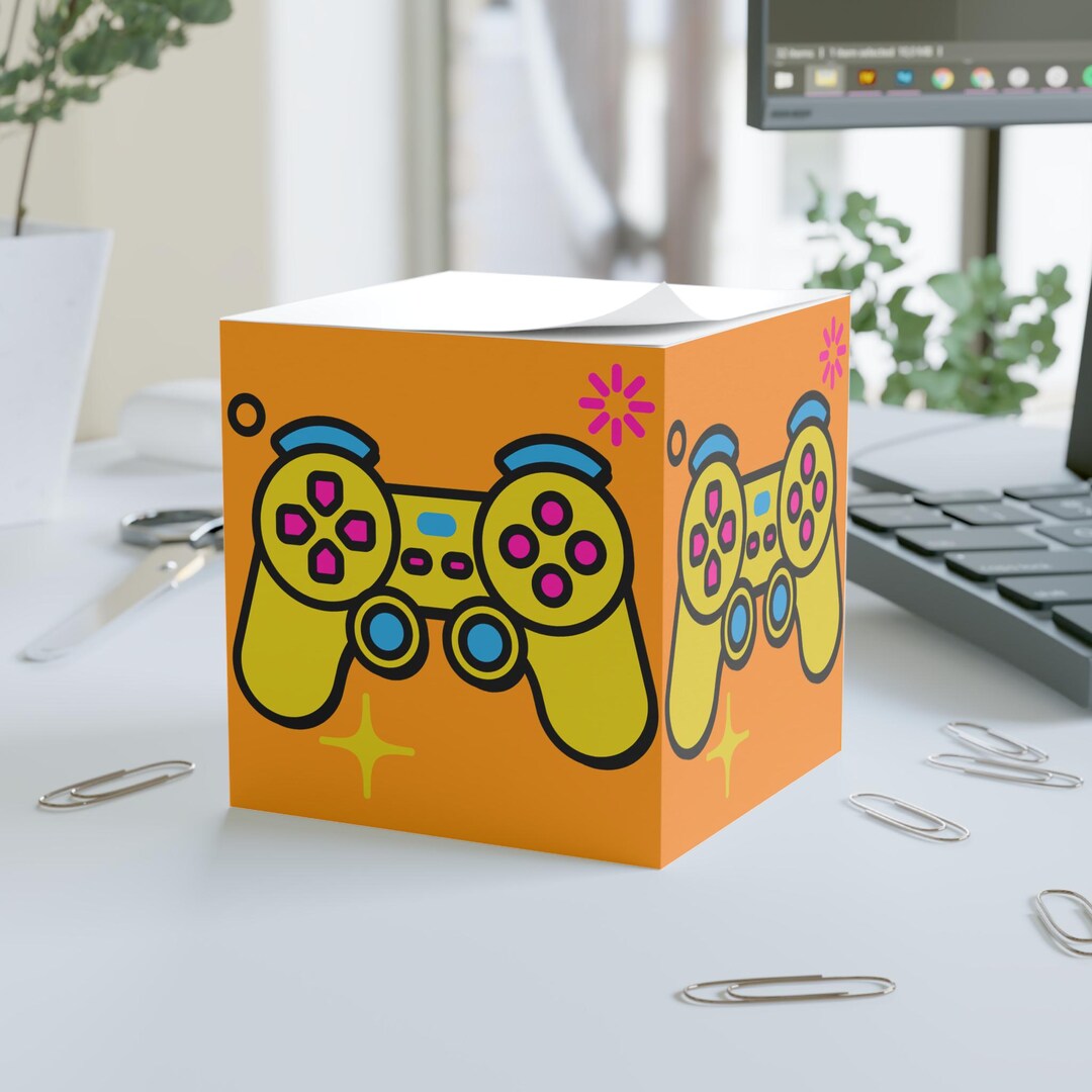 Note Cube, Sticky Notes, Cute Desk Accessories, Memo Pad Holder, Office ...