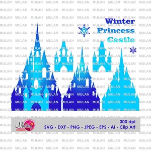 Castle Frozen, castillo SVG-AI-CDR-Silhouette Studio - Etsy México