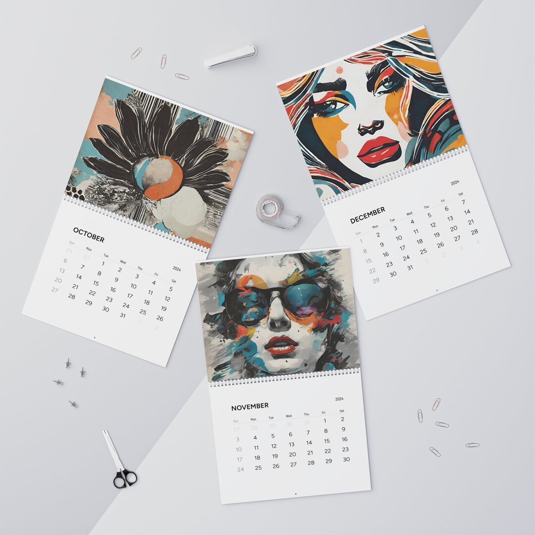 Wall Calendars 2024 2024 Wall Calendar 12 Month Hanging Calendar 2024 ...