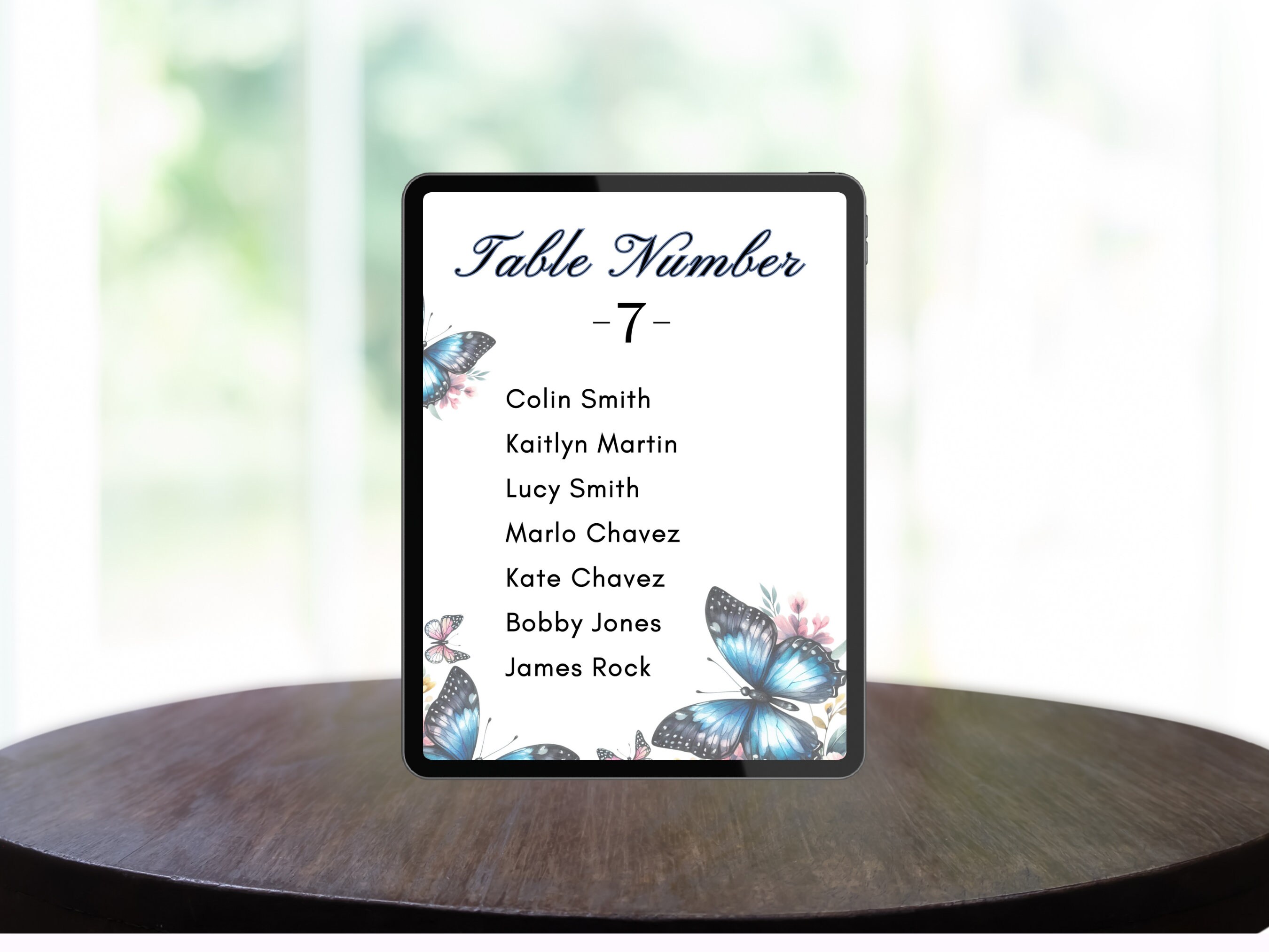 Butterfly Seating Chart, Wedding Table Number Cards, Butterfly Party ...