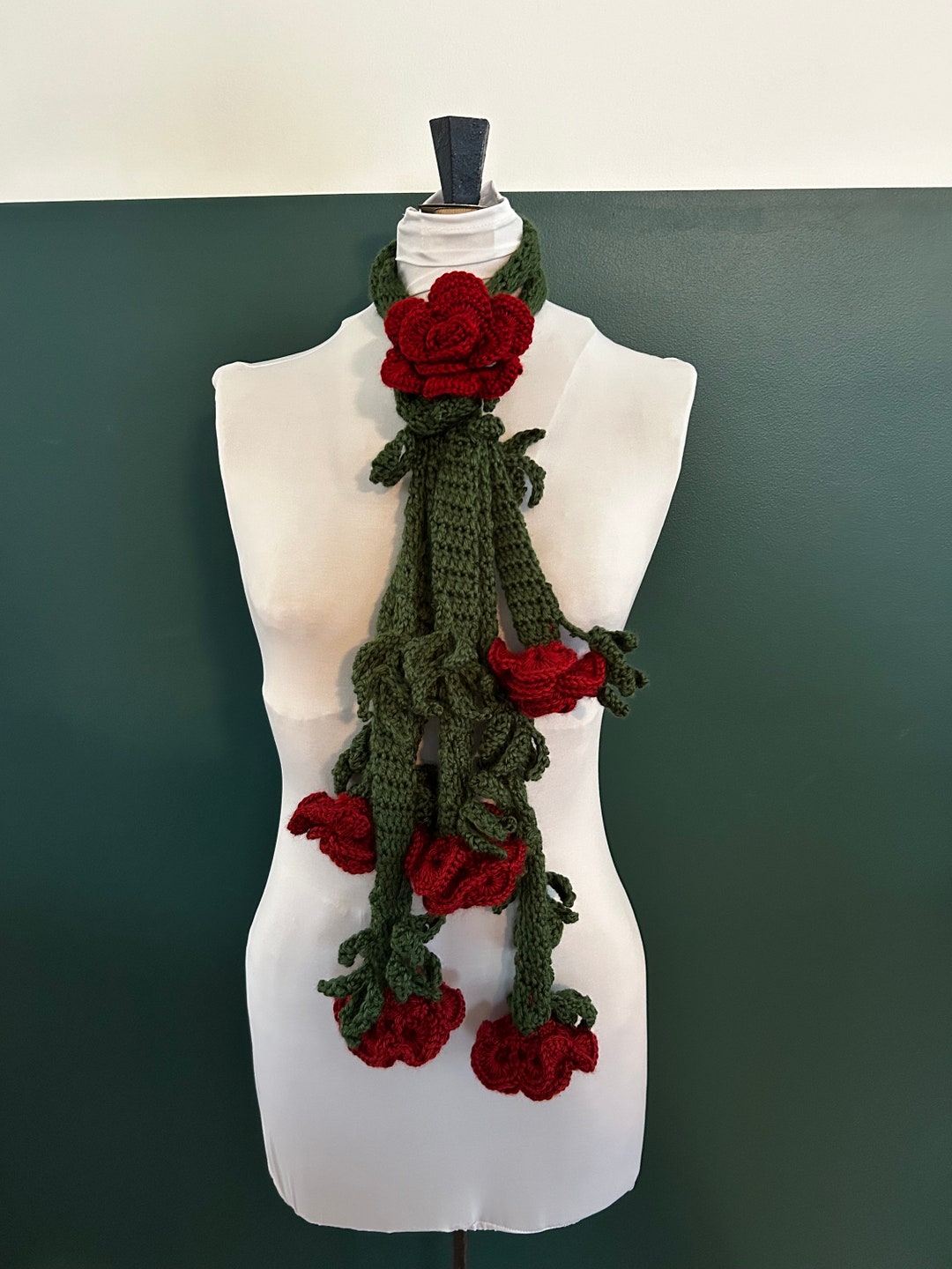 Bouquet of Roses Scarf Crochet Pattern - Etsy