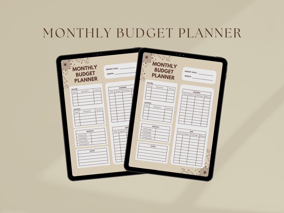 Editable Monthly Budget Planner Template | Printable Financial ...