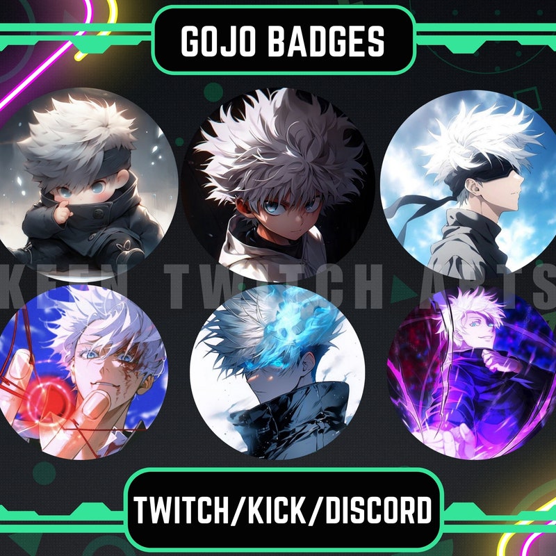 Twitch Sub Gojo Badges - Etsy UK
