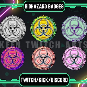 Toxic | Biohazard | Twitch - Youtube - Discord - Kick | Sub Badges - Points - Bits | Streaming ...