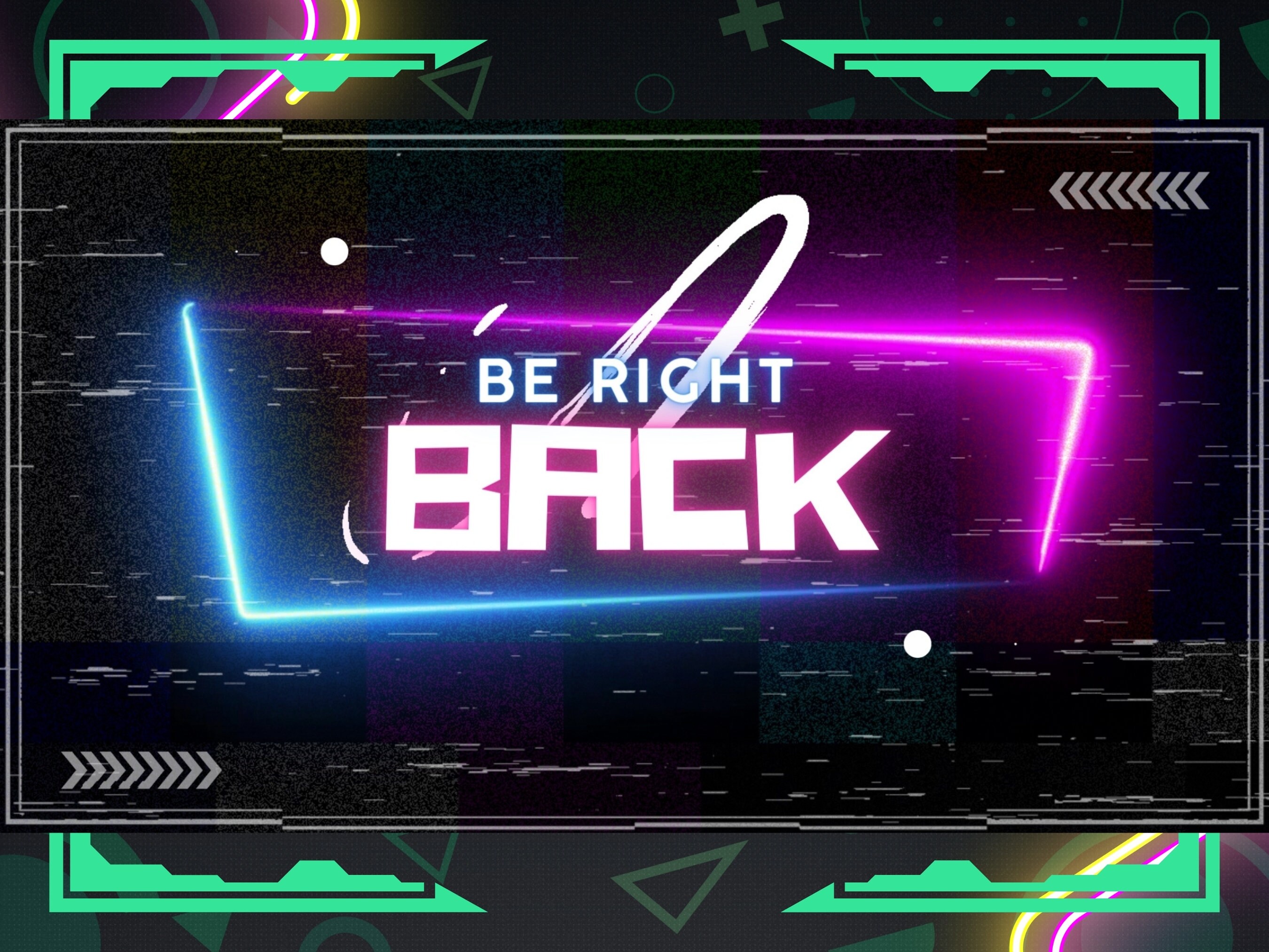 Neon Glitch Overlay Pack: Pre-made Twitch Streamlabs OBS Overlay With ...
