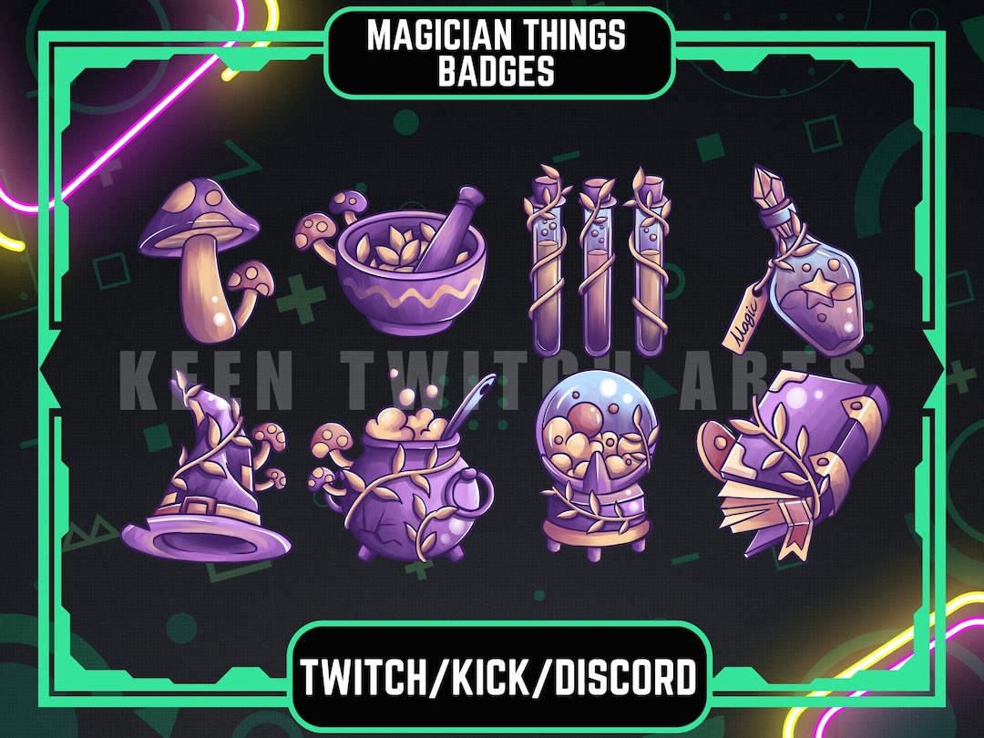 Potion Sub Badges: Magician Things for Twitch (8) (instant Download) - Etsy