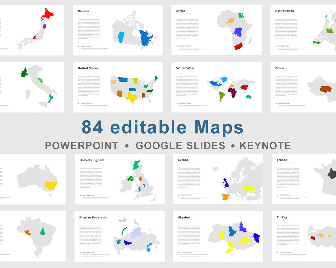 Personalized Maps Powerpoint, Maps Ppt, Maps Keynot, Maps, Fully ...