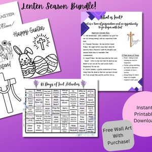Lenten/easter Season Printable Bundle - Etsy UK