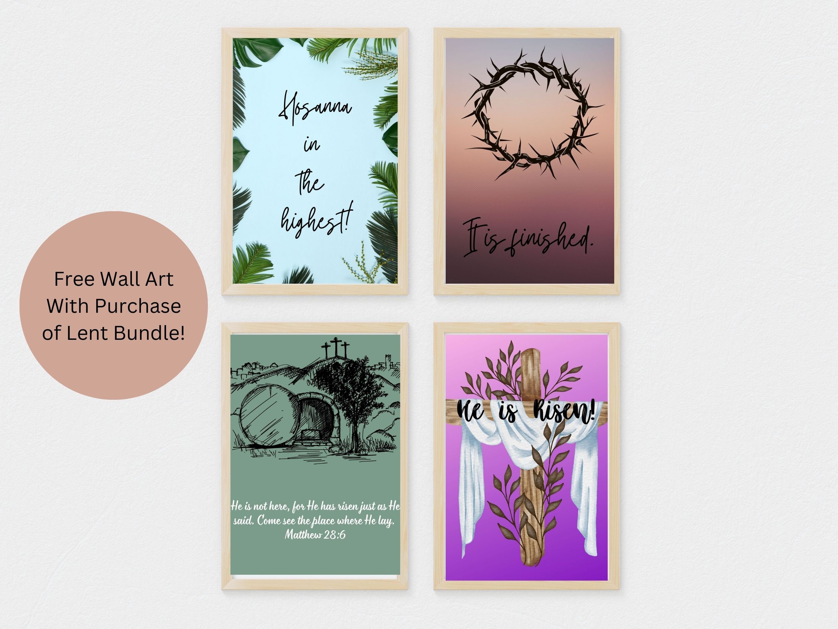 Lenten/easter Season Printable Bundle - Etsy UK