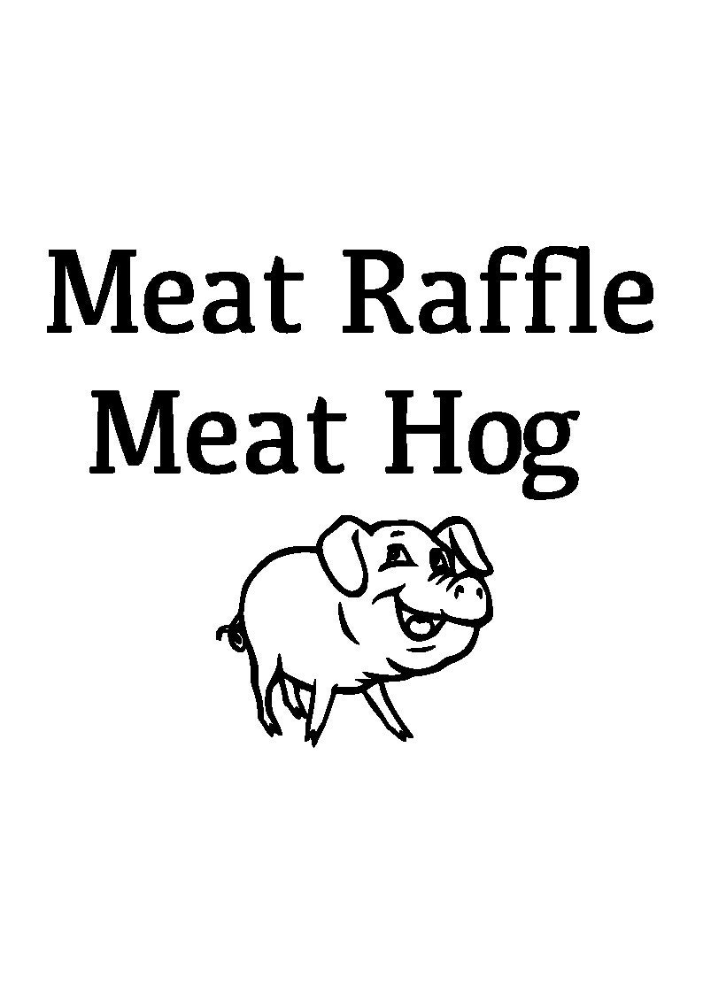 Meat Raffle Meat Hog SVG - Etsy