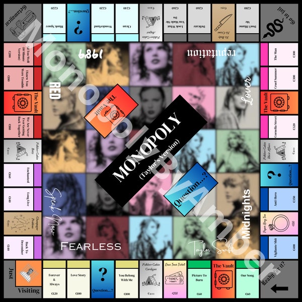 Taylor Swiftie Monopoly - Etsy