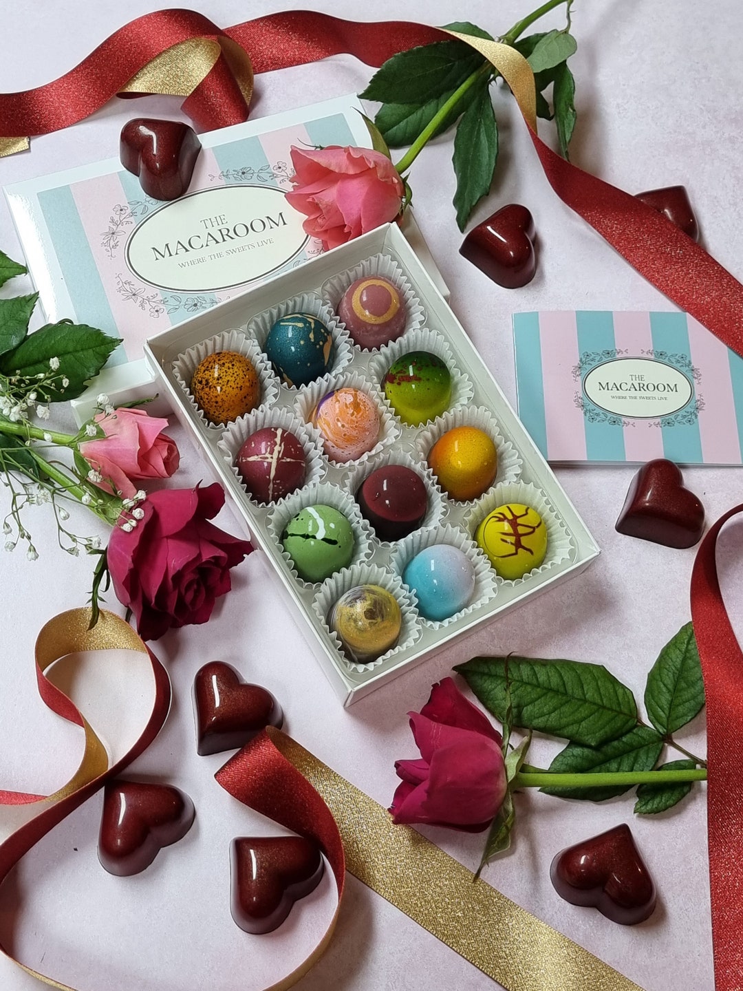 Luxury Chocolate Bonbons Box of 12 - Etsy UK
