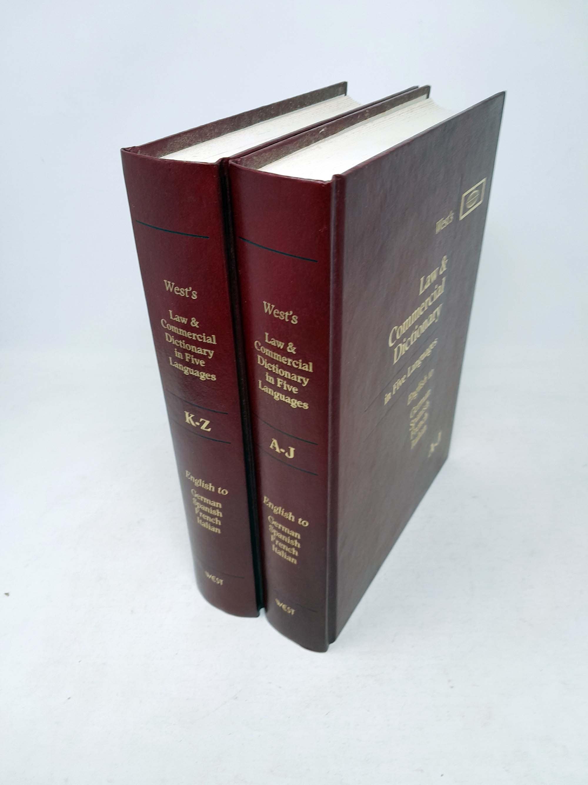 Wests Law & Commercial Dictionary 2 Volume Set Rare 1985 Vintage Law ...