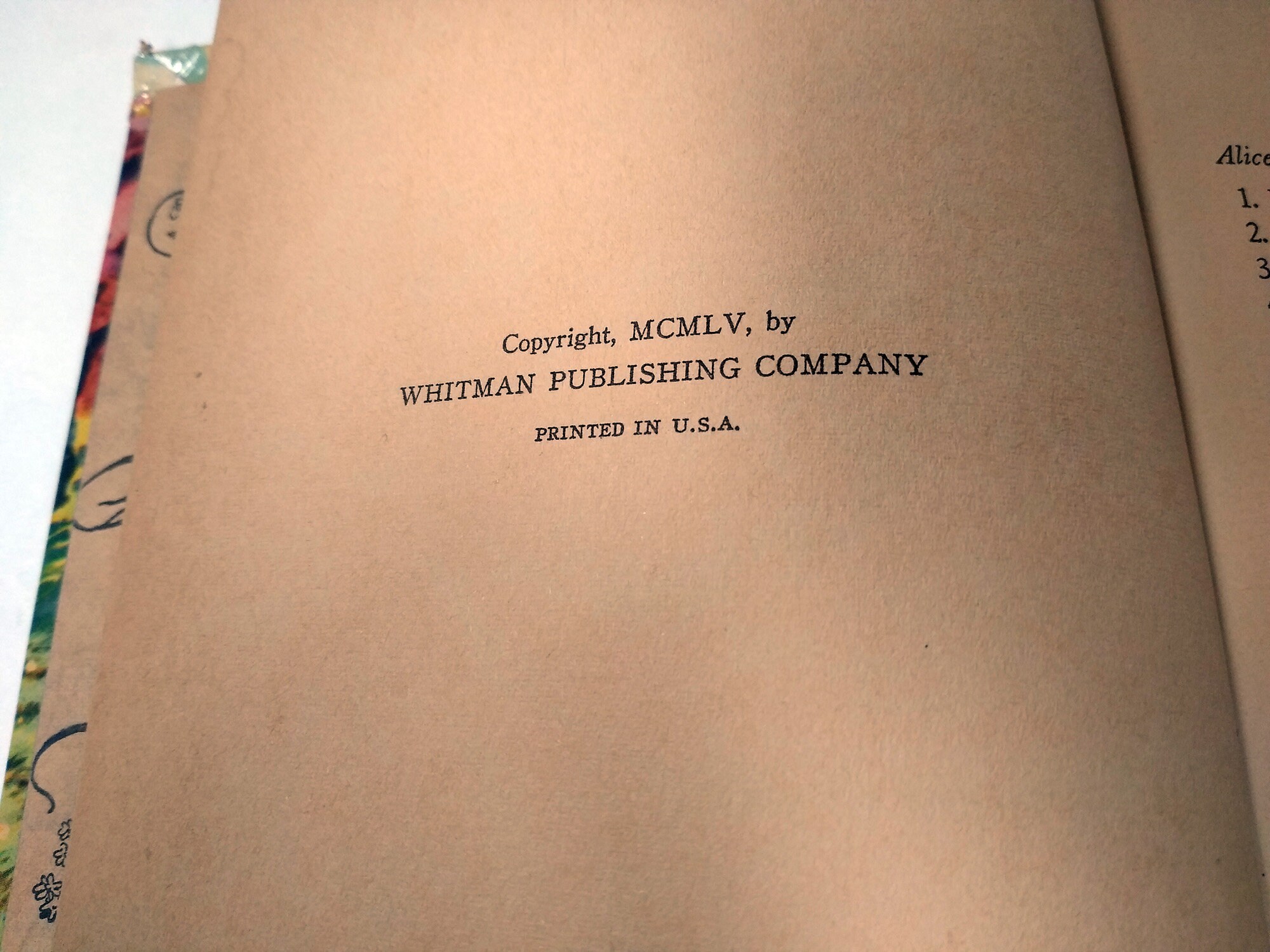 1955 ALICE IN WONDERLAND by Lewis Carroll Whitman Illustrated Vintage ...