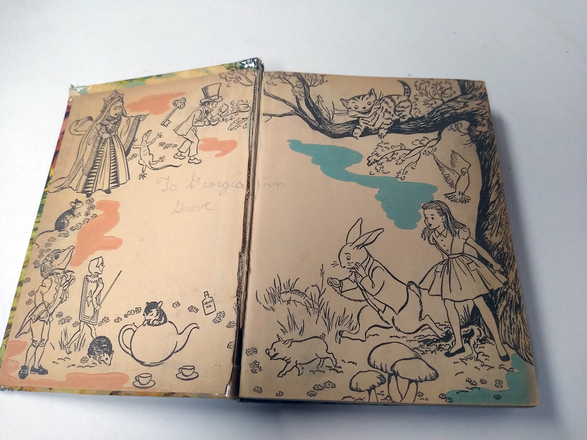 1955 ALICE IN WONDERLAND by Lewis Carroll Whitman Illustrated Vintage ...