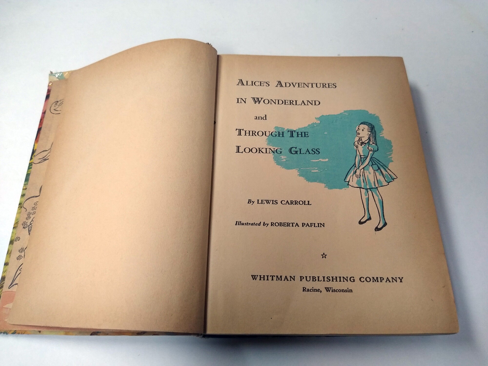 1955 ALICE IN WONDERLAND by Lewis Carroll Whitman Illustrated Vintage ...