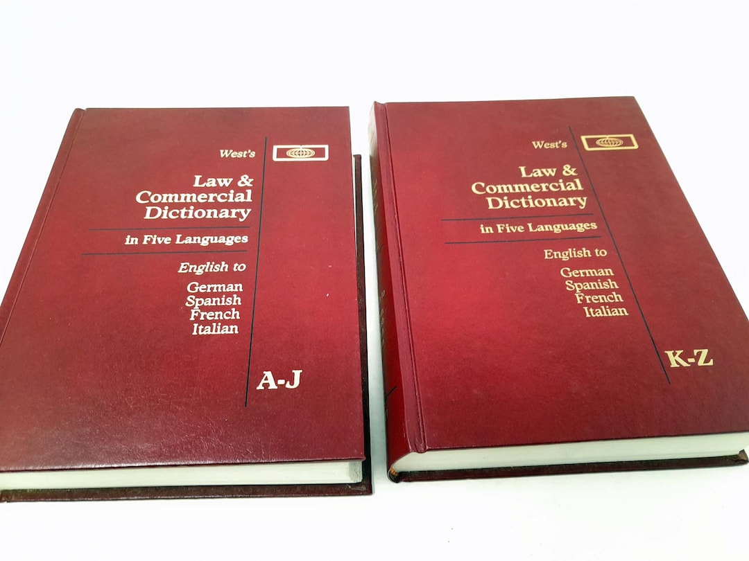 West’s Law & Commercial Dictionary 2 Volume Set Rare 1985 Vintage Law ...