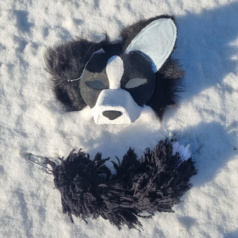 Therian dog border collie mask - Etsy.de