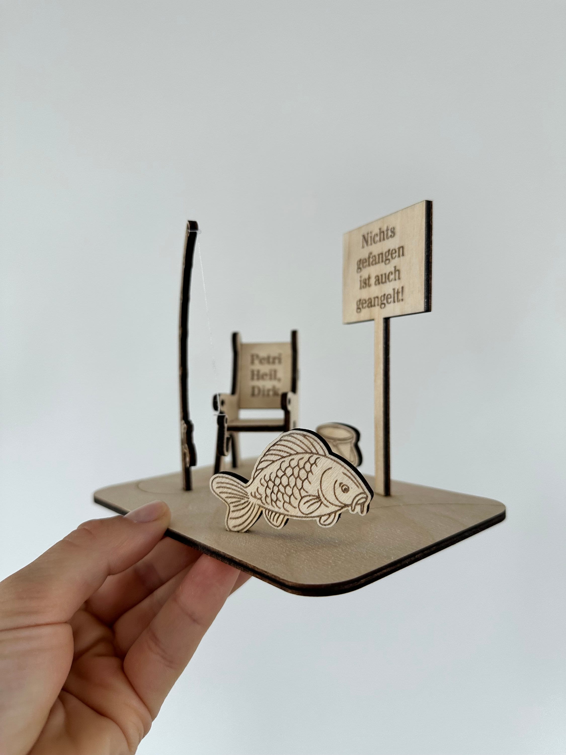 Card Money Gift 3D Fishing Angler Fish Petri Heil Gift Men Boy ...