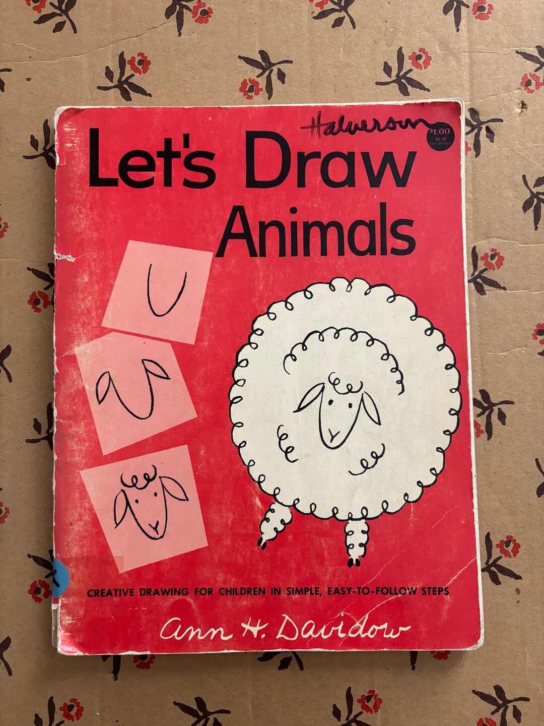 1960 Lets Draw Animals, Ann Davidow - Etsy