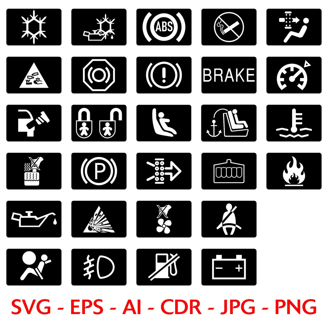 Car Symbols Vector File Bundle - Etsy Canada