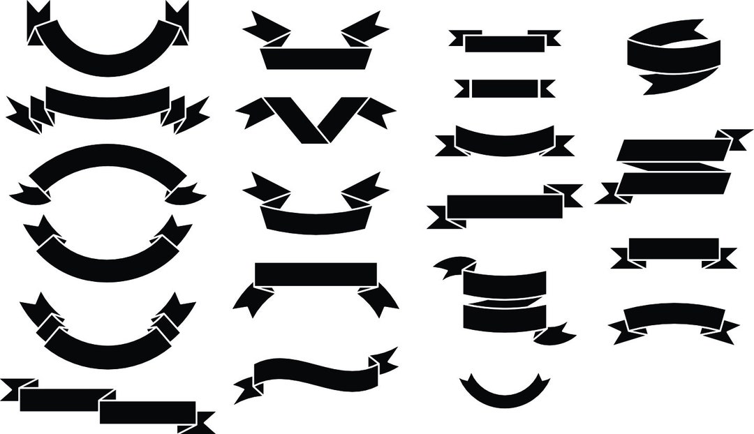 Ribbons Vector File Bundle - Etsy