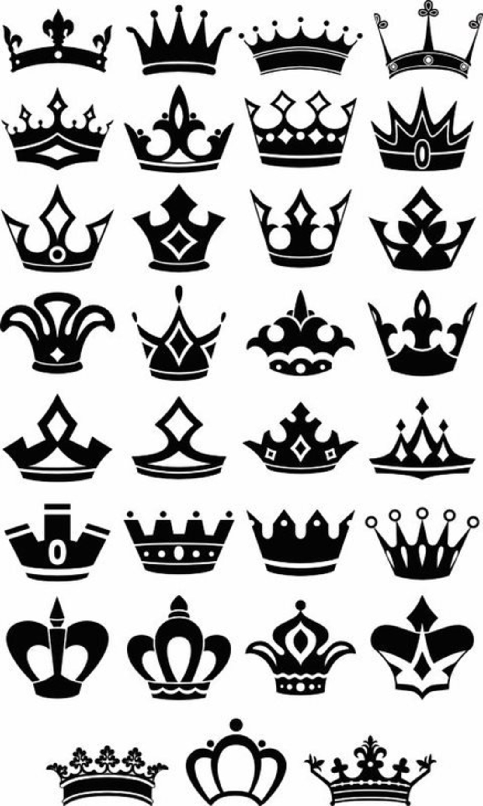 Crowns Vector File Bundle - Etsy