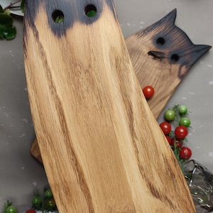 Cat Cutting Board / Kitty Charcuterie Board / Handmade Charred Wood ...