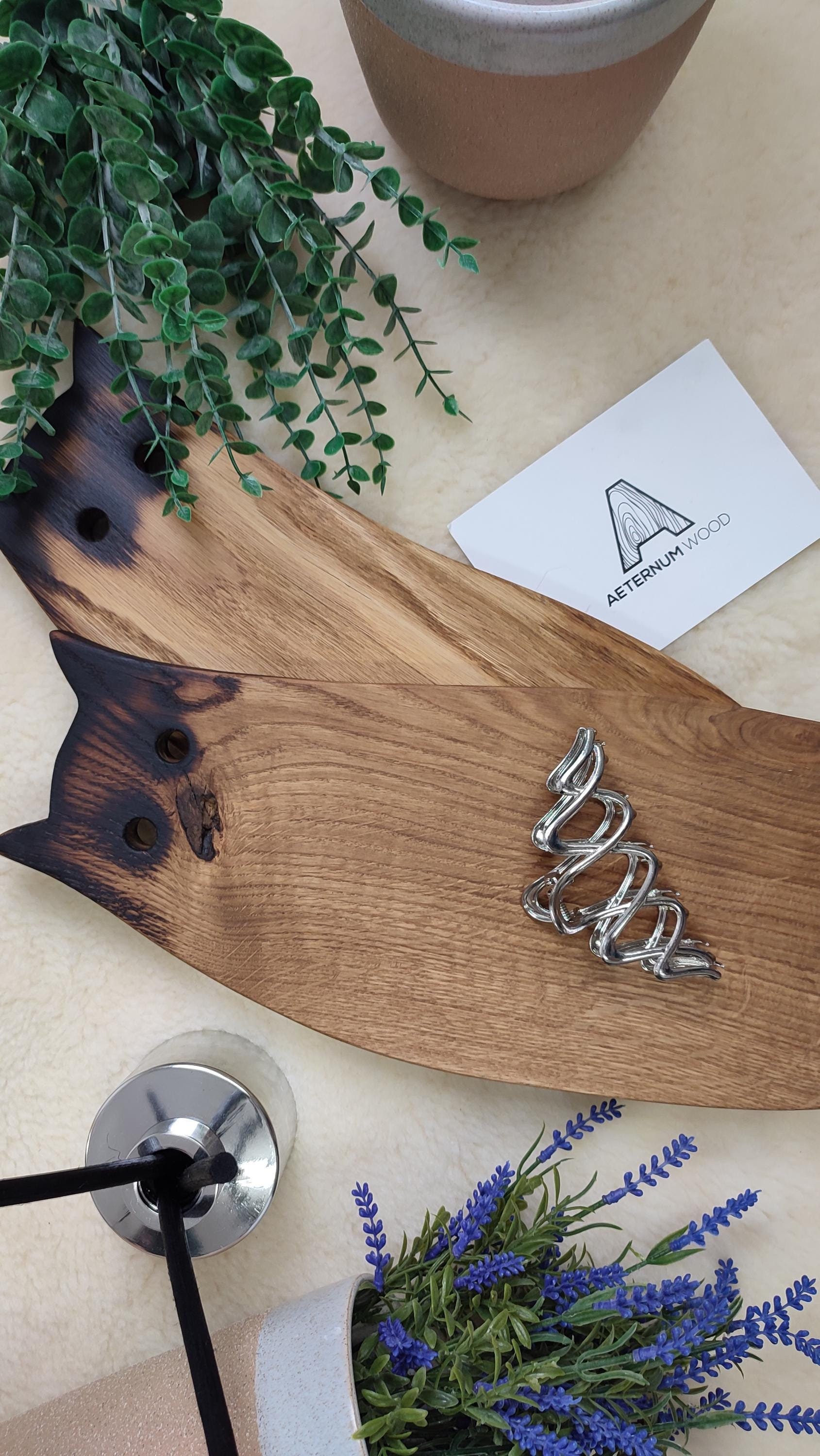 Wooden Cat-shaped Tray – Handmade Oak Decor Piece / Cat Shaped Gift ...