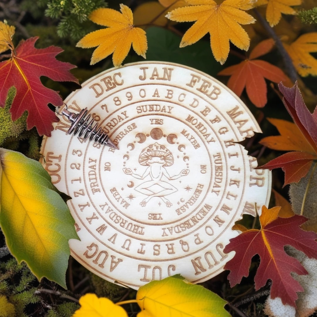 Pendulum Board With Frog and Mushrooms, Alphabet, Numbers, Alphanumeric ...