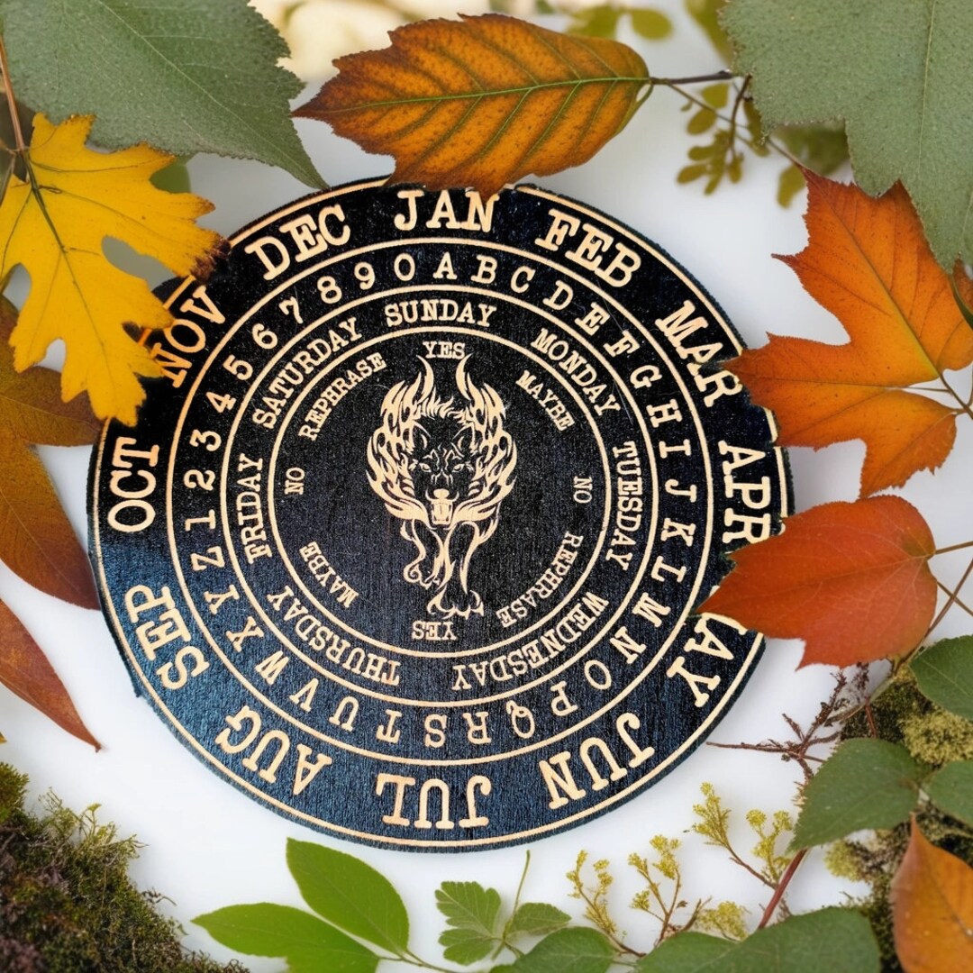 Magic Wolf Pendulum Board, Alphabet, Numbers, Alphanumeric, Witchcraft ...