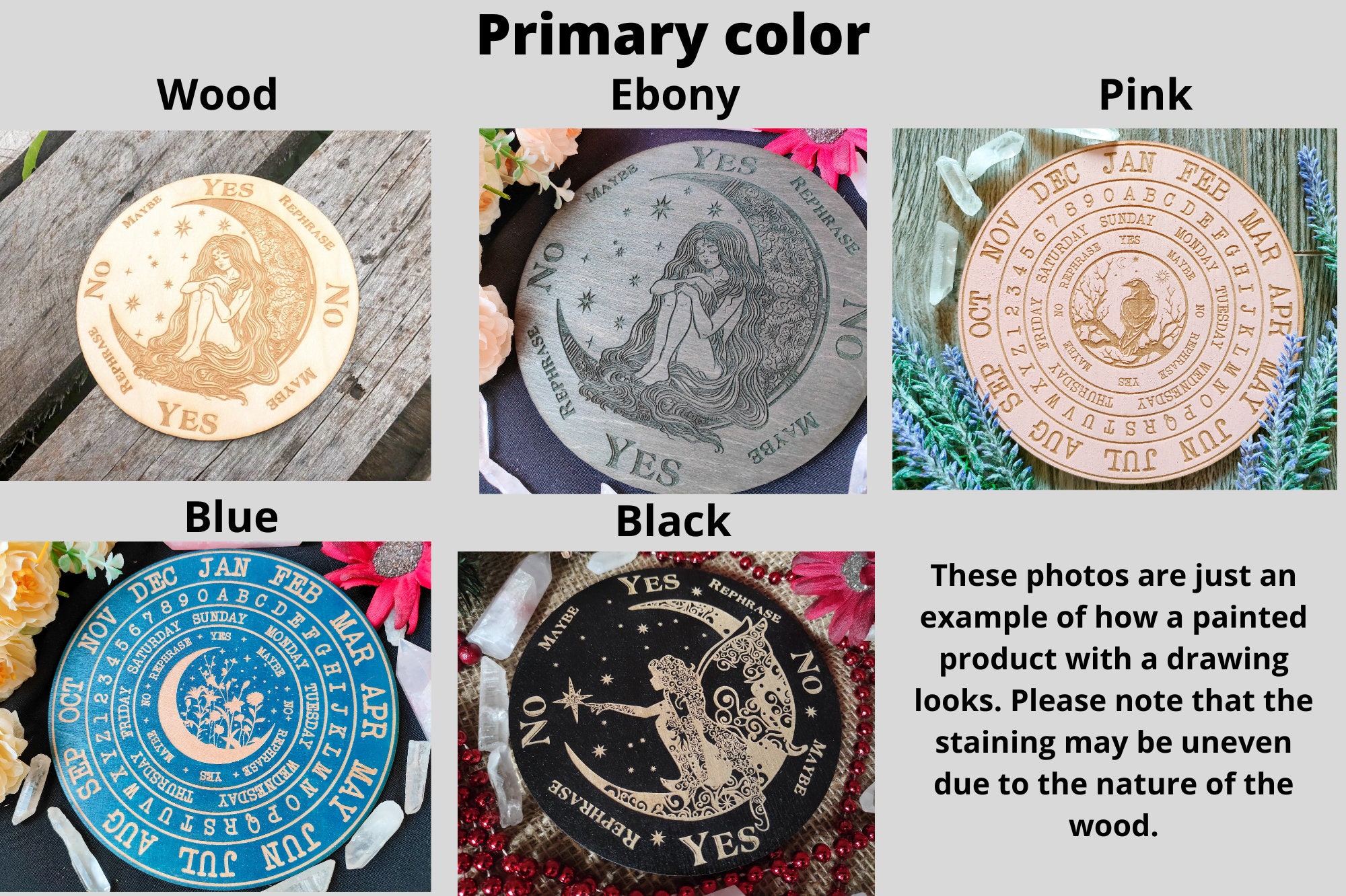 Pendulum Board With Crescent Moon and Girl, Alphabet, Numbers ...