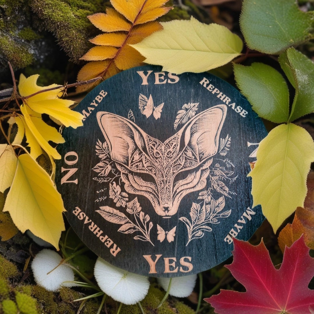 Pendulum Board With Fox, Altar Board for Divination, Magic Witch Decor ...