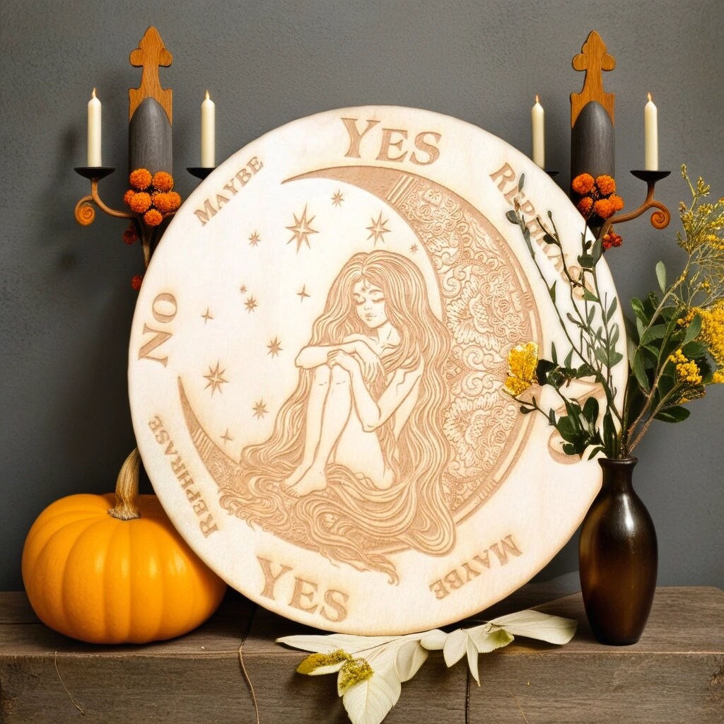 Pendulum Board With Crescent Moon and Girl, Alphabet, Numbers ...
