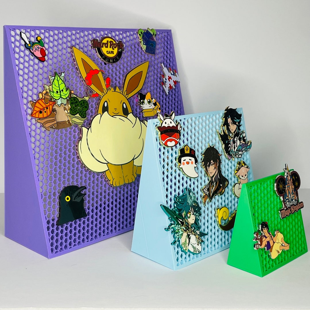 Enamel Pin Display for Desktop and Shelving Pin Board for Enamel Pin ...