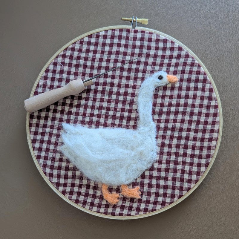 Felted Goose in Hoop - Etsy