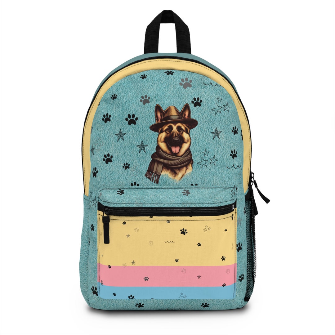 Charming German Shepherd Dog Design Waterproof Backpack - Ideal Gift ...