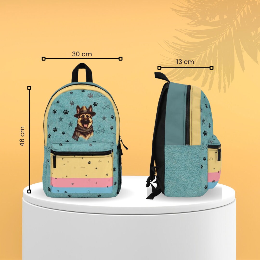Charming German Shepherd Dog Design Waterproof Backpack Ideal Gift for ...