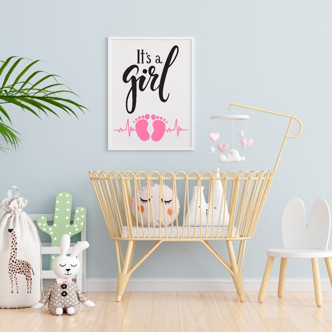 It's a Girl Sign, Announcement Sign Girl, Baby Announcement Sign ...