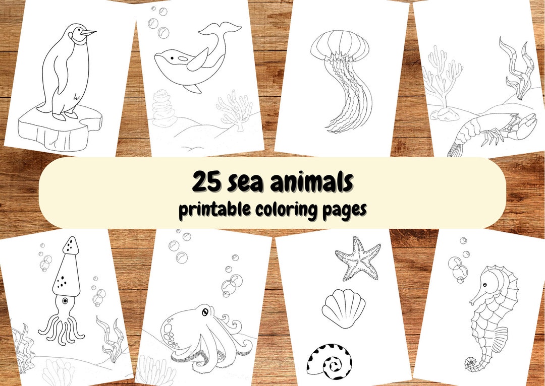 Ocean Wonders: A Sea of Colors Coloring Pages for Kids, Toddlers ...