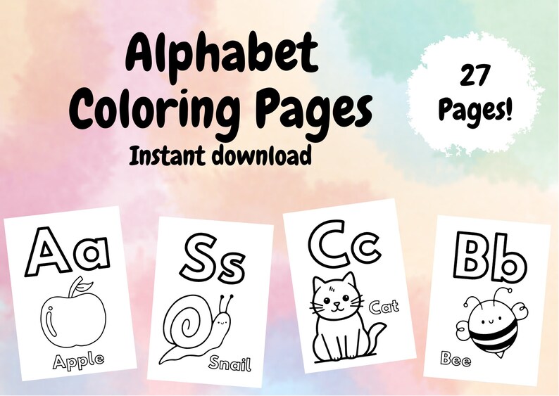 ABC Adventures Coloring Book for Kids: Alphabet Learning Fun With ...