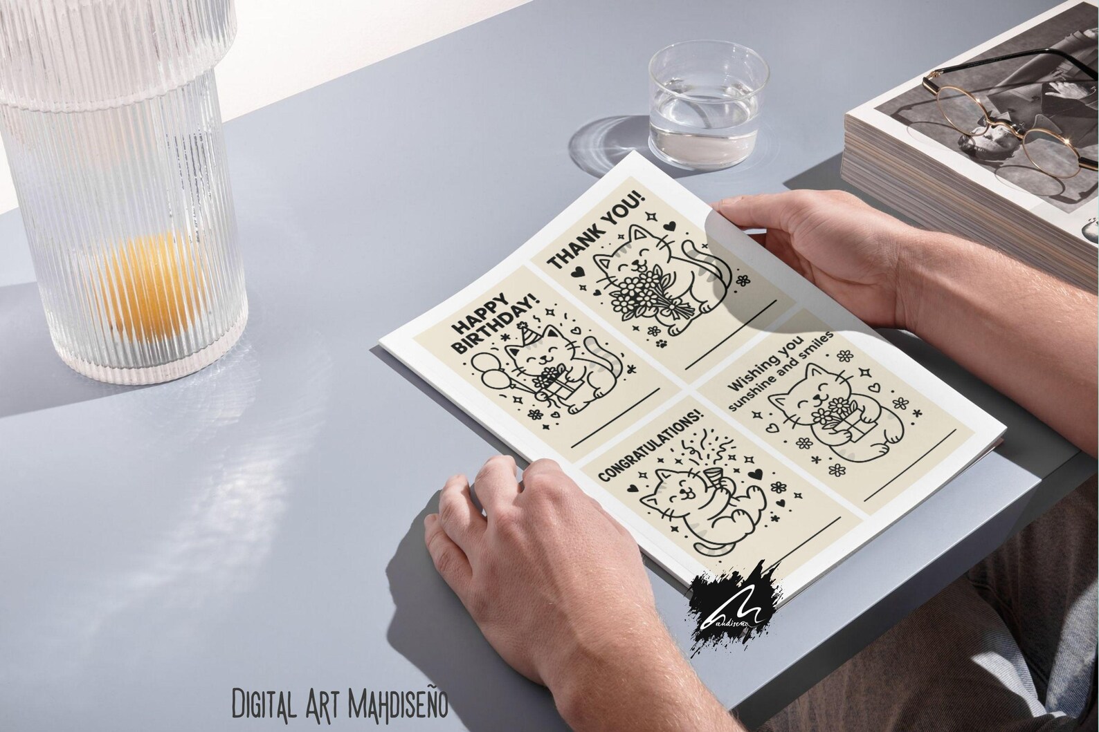 Cat Mini Zine: Paws & Positivity Coloring Book (digital Download) - Etsy