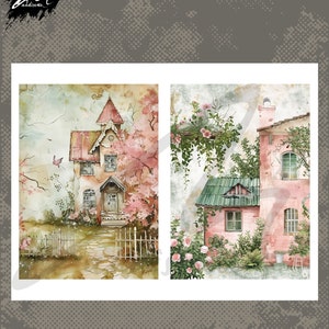 Cottage Garden Digital Paper: Floral Scrapbook Printable (digital ...